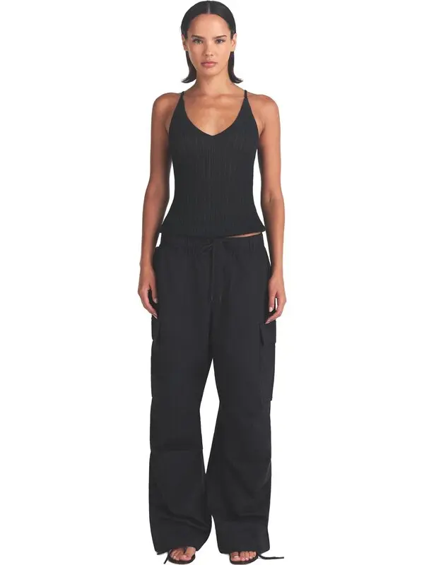 SKIMS Oversized Low-rise Cargo Pants - Onyx