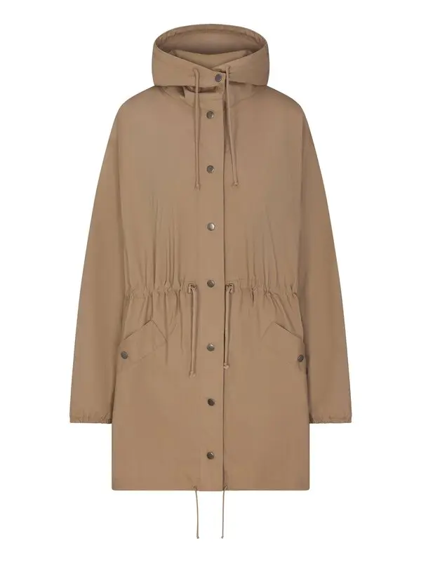 SKIMS Oversized Woven Cotton Anorak - Desert