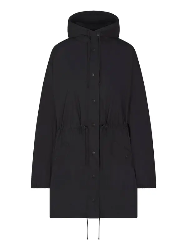 SKIMS Oversized Woven Cotton Anorak - Onyx