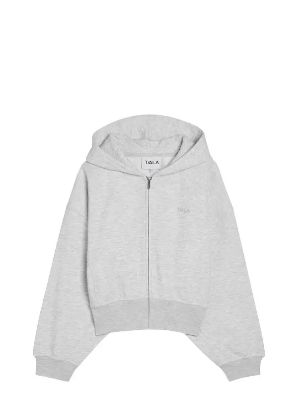 TALA Cocoon Hooded Jersey Sweatshirt - Grey