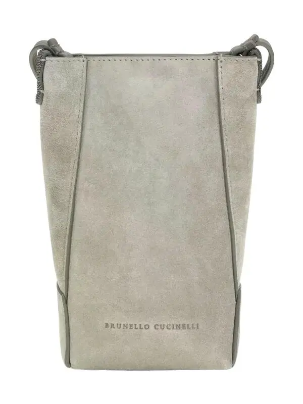 Brunello Cucinelli Leather Top-handle Shoulder Bag - Grey