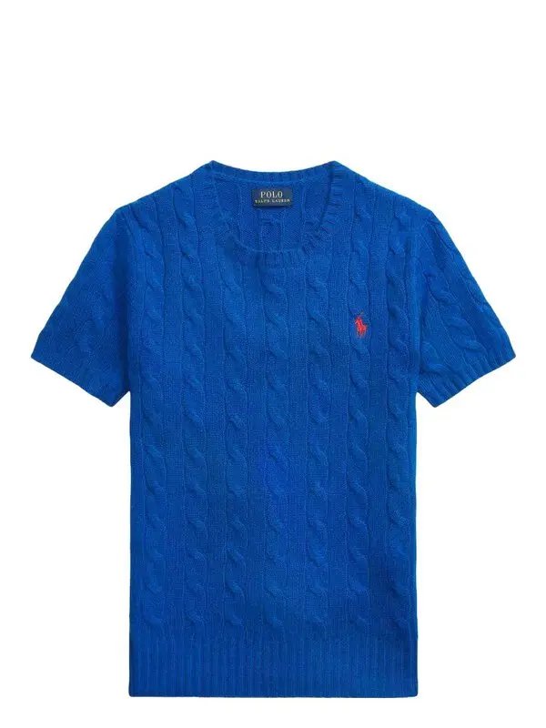 Polo Ralph Lauren Cable Knit Short Sleeve T-shirt - Blue