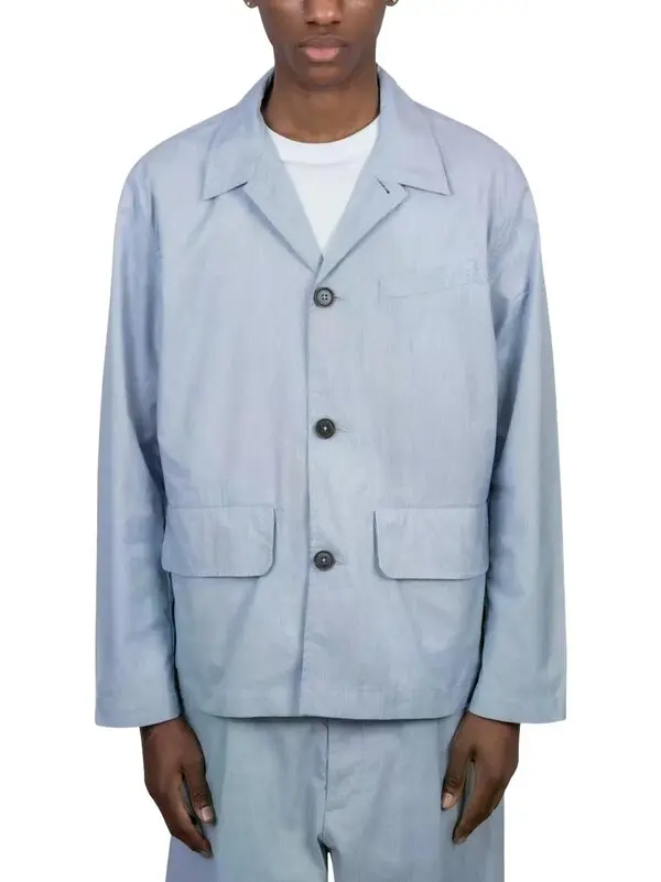 Universal Works Franck Buttoned Flap-pocket Jacket - Blue