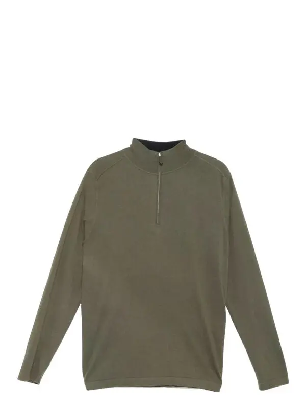 N.peal Salcombe Half-zip Sweater - Green