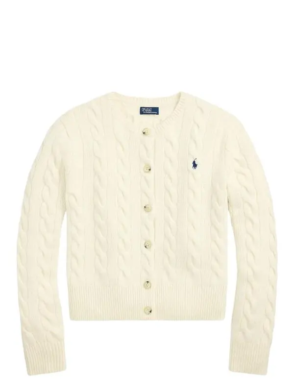 Polo Ralph Lauren Cable Knit Button-front Cardigan - Authentic Cream