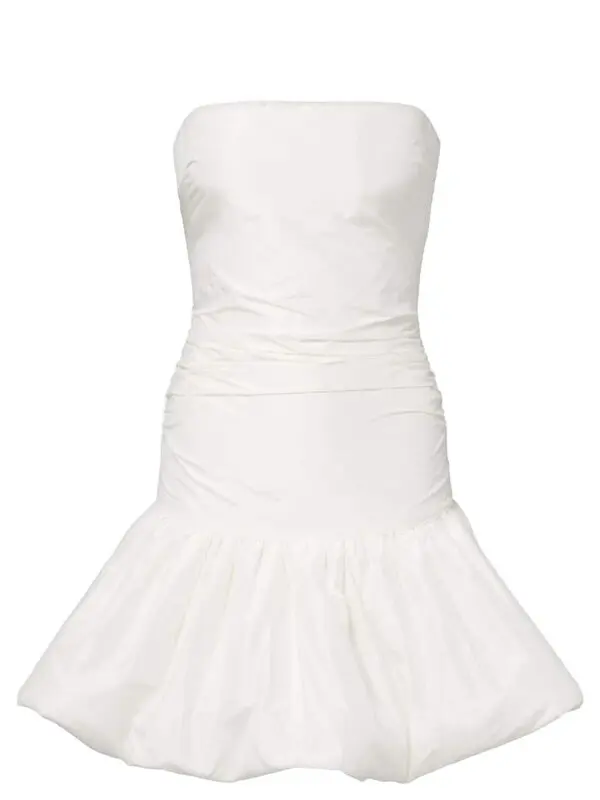 ROTATE BY BIRGER CHRISTENSEN Bridal Silk Taffeta Mini Dress - White