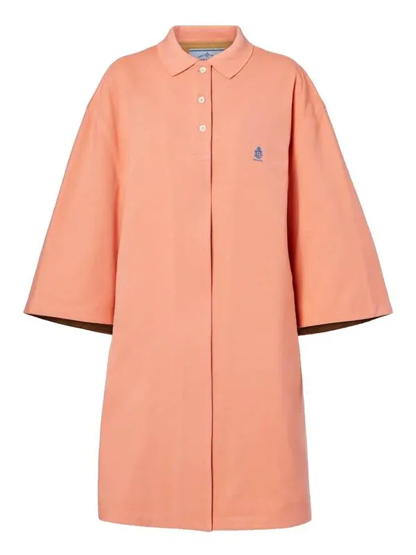 Prada Cotton Piqué Coat - Orange