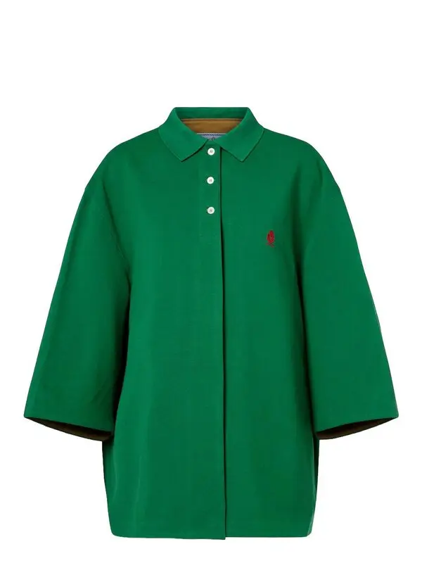 Prada Cotton Piqué Coat - Green