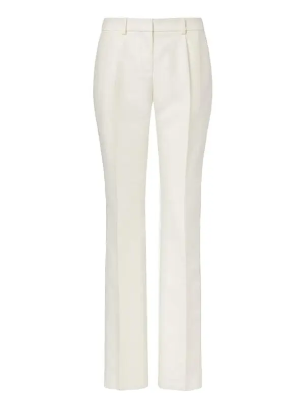 Balenciaga Slim Wool And Silk Pants - White
