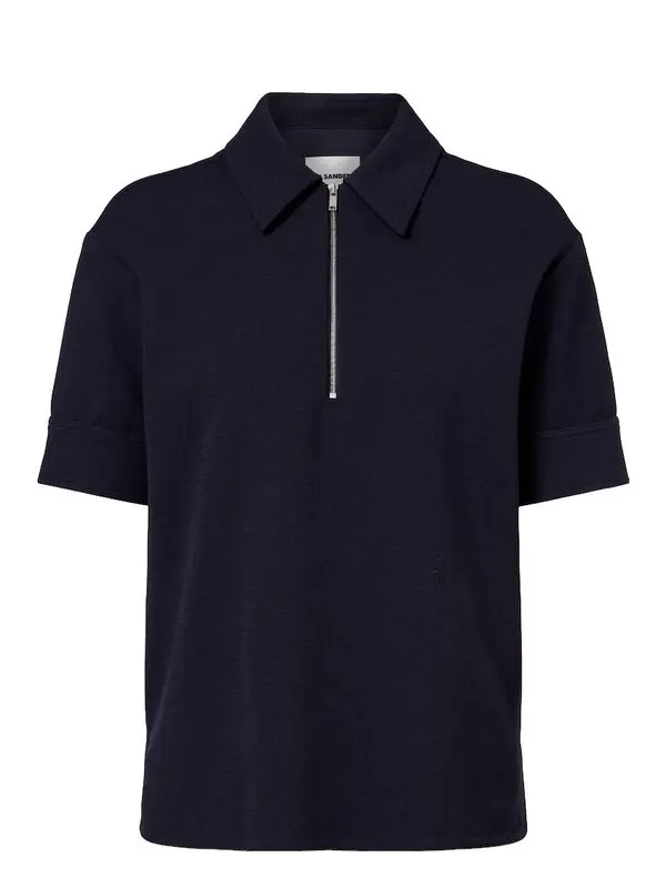 JIL SANDER Jersey Polo Shirt - Blue