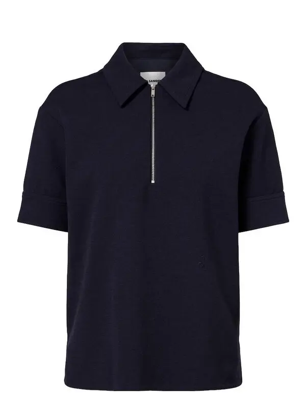 JIL SANDER Jersey Polo Shirt - Blue
