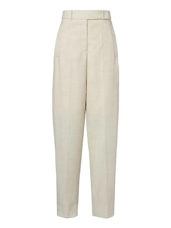 JOSEPH Zen Virgin Wool Wide-leg Pants - White
