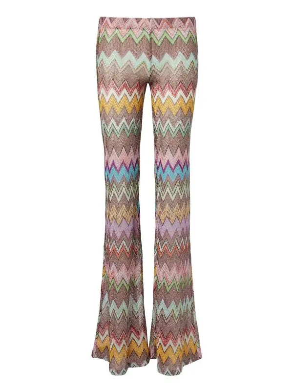 Missoni Zigzag Lamé Flared Pants - Multicoloured