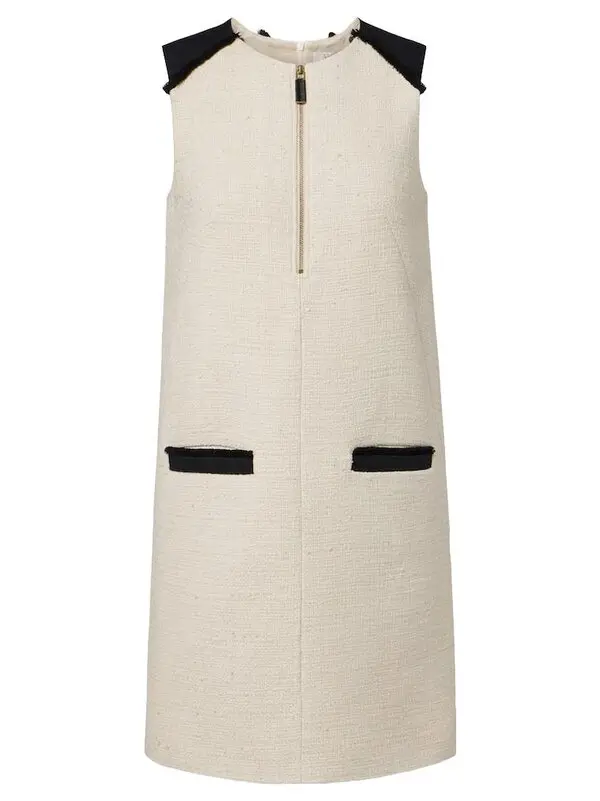 Max Mara Mito Cotton And Linen Midi Dress - White