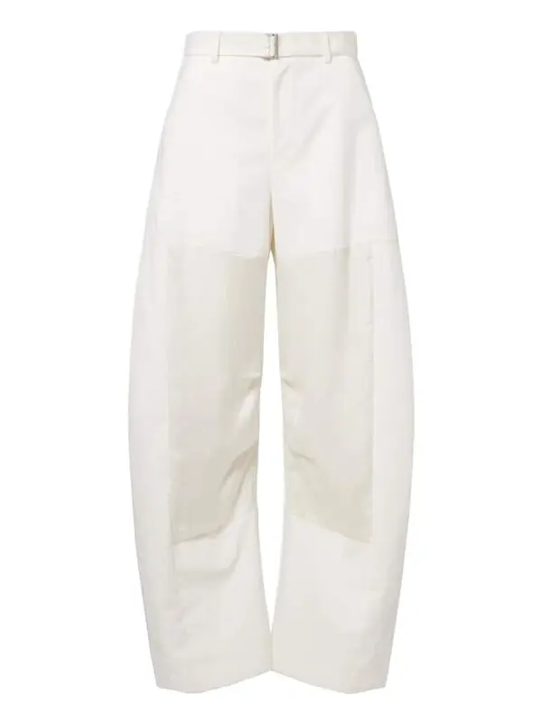 Sacai Belted Barrel-leg Pants - White