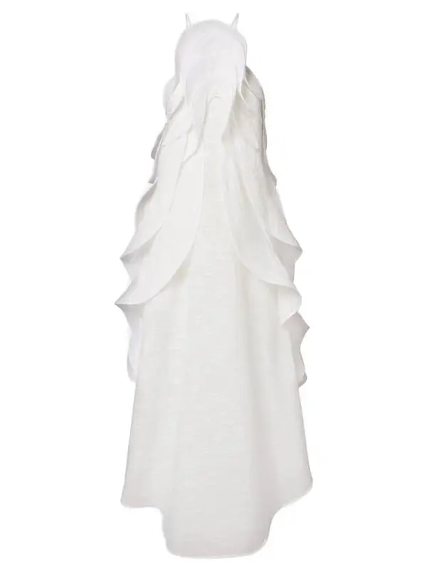 Maticevski Délice Wave Ruffled Maxi Dress - White