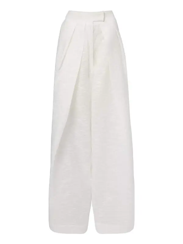 Maticevski Hello Sailor Pleated Wide-leg Pants - White