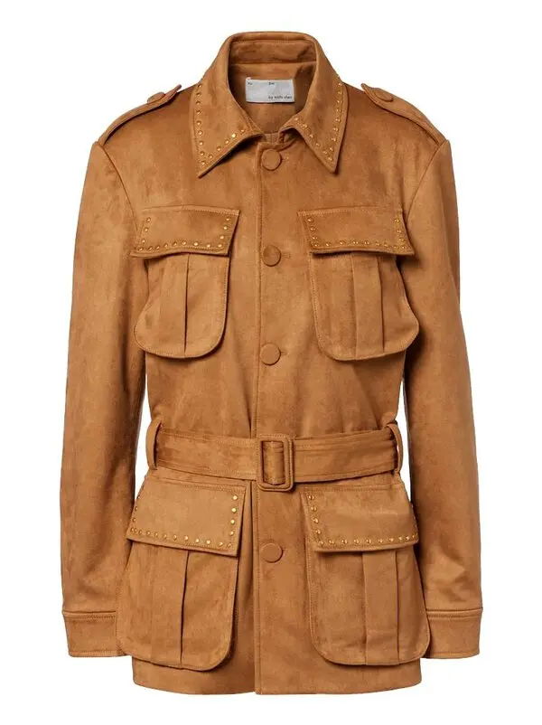 XU ZHI Studded Belted Field Jacket - Brown