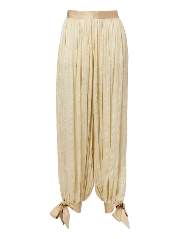 XU ZHI Striped Balloon Pants - Gold