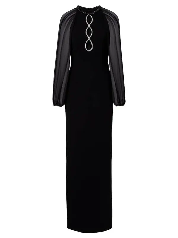 Rebecca Vallance Livia Cutout Embellished Gown - Black