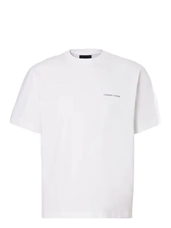 Canada Goose Novo Logo Cotton Jersey T-shirt - White