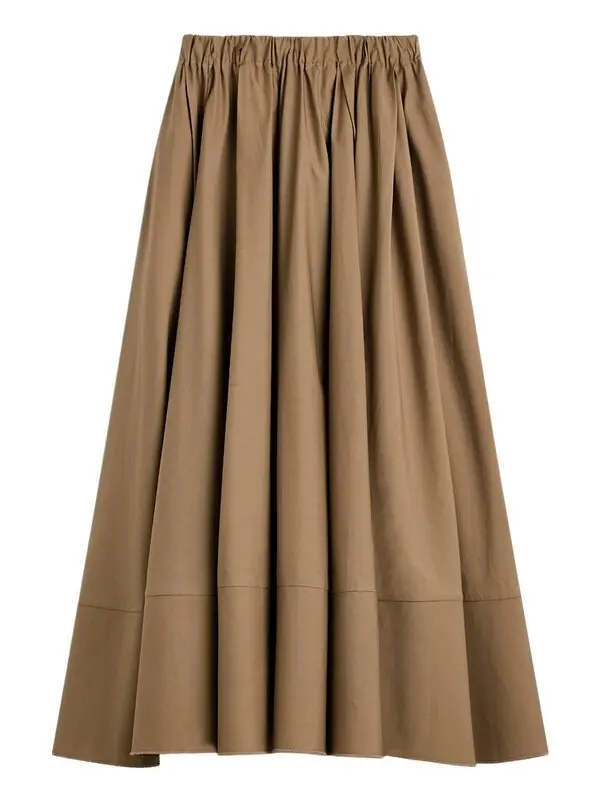 Scanlan Theodore Parachute Cotton Bonded Skirt - Camel