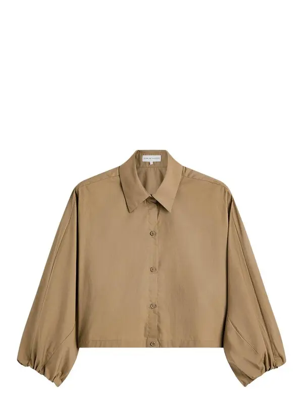 Scanlan Theodore Parachute Cotton Gather Shirt - Camel