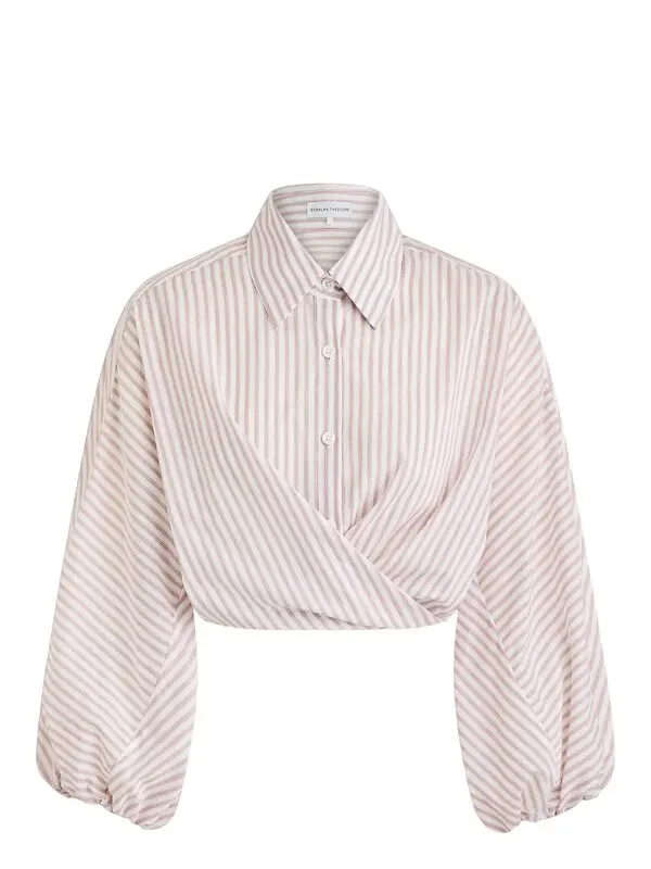 Scanlan Theodore Stripe Voile Shirt - Cherry.white