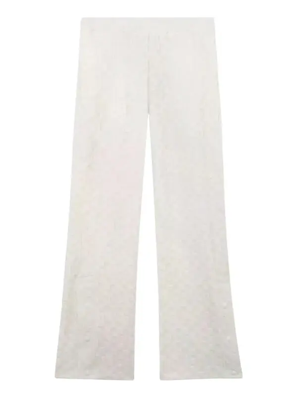 Gcds Monogram-pattern Trousers - Neutrals
