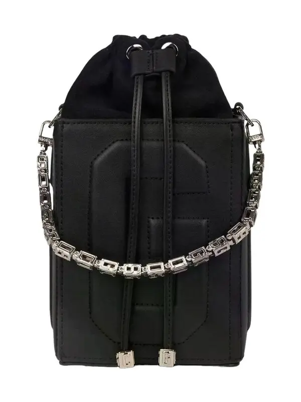 Gcds Logo-embossed Shoulder Bag - Black