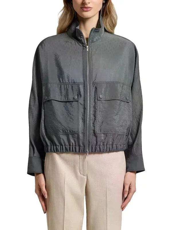Peserico Flap-pocket Zip Jacket - Grey