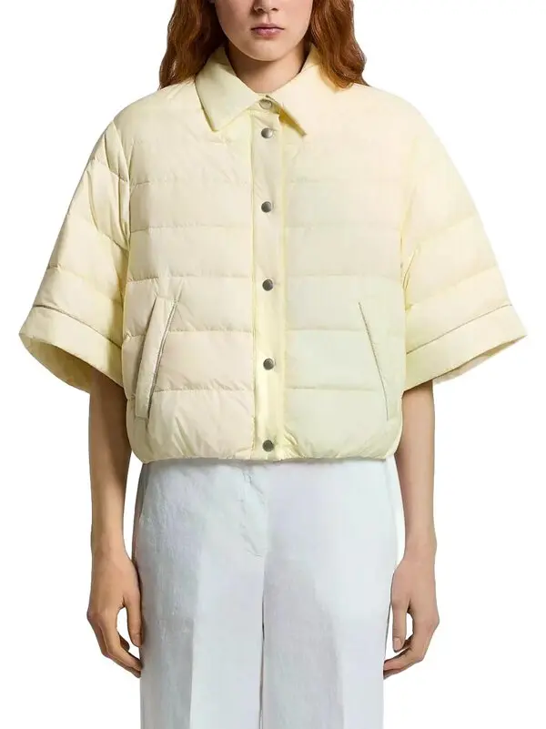 Peserico Short-sleeve Buttoned Jacket - Yellow