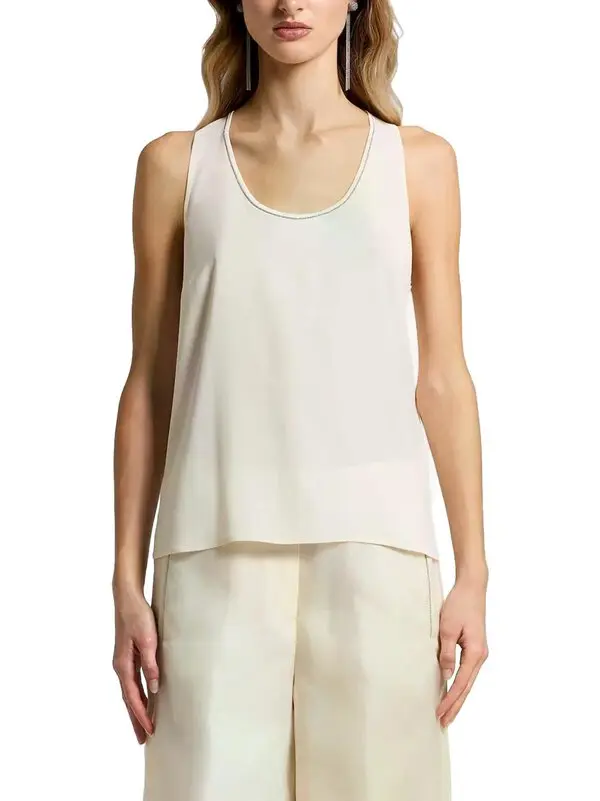 Peserico Aurea Sleeveless Top - Neutrals