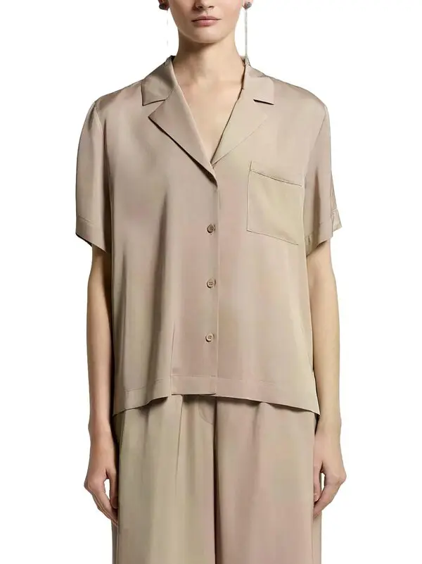 Peserico Short-sleeve Shirt With Pocket - Neutrals