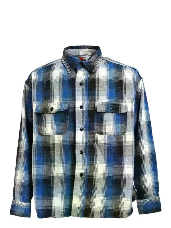 SAINT MXXXXXX Checked Pocket Shirt - Blue