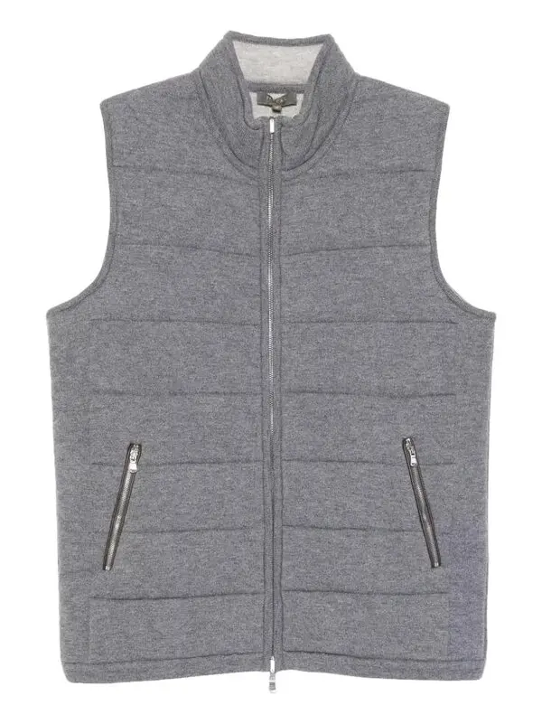 N.peal Zipped Sleeveless Vest - Grey