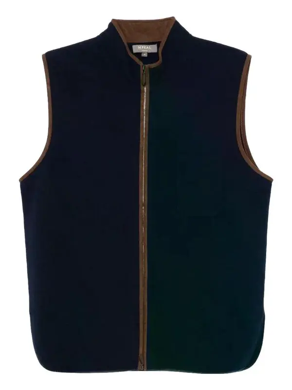 N.peal Shaftesbury Zipped Vest - Blue