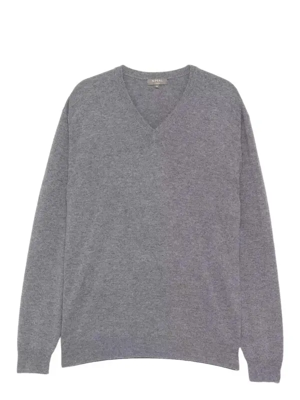N.peal Burlington V-neck Jumper - Grey