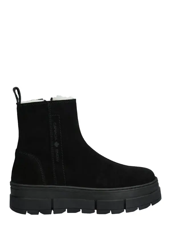 CANADA SNOW Mount Fiona Platform Suede Boots - Black