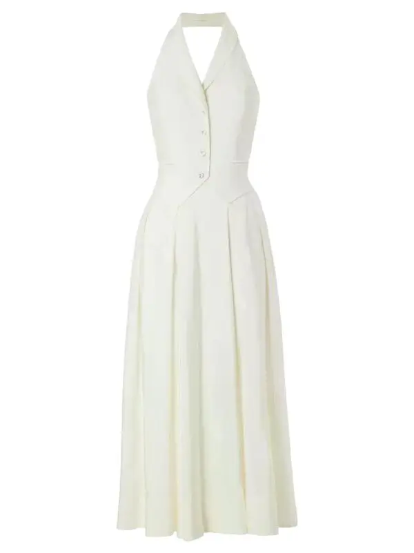 TEMPERLEY LONDON Elodie Halter Dress - Neutrals