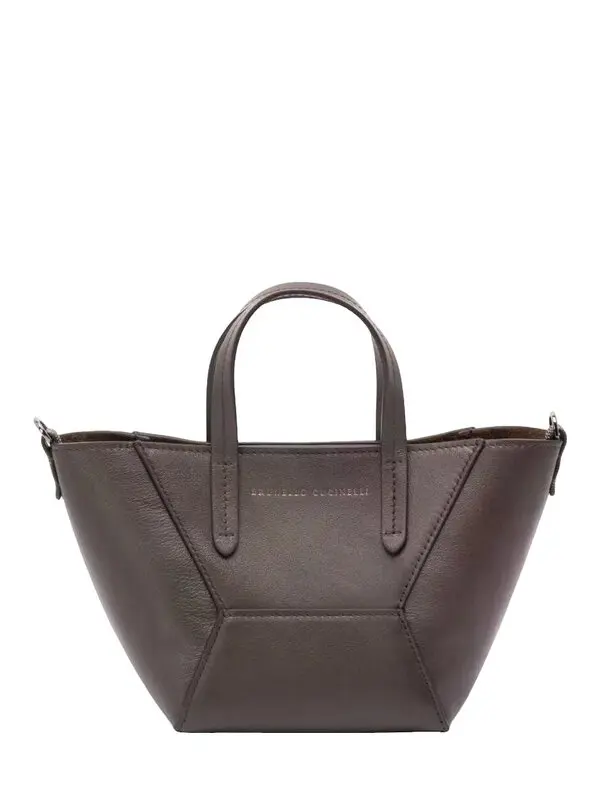 Brunello Cucinelli Mini Bc Duo Tote Bag - Brown