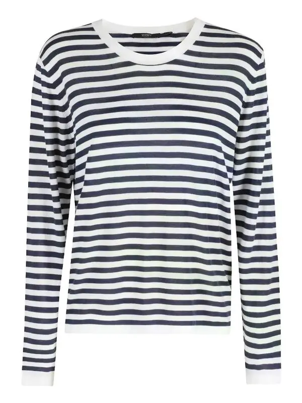 Seventy Striped Knit Top - Blue