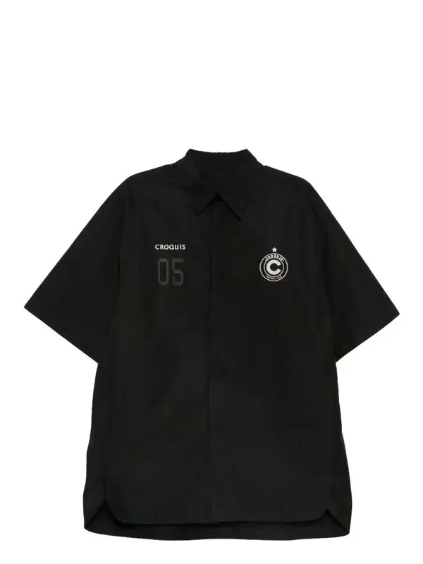 CROQUIS Logo-embroidered Shirt - Black