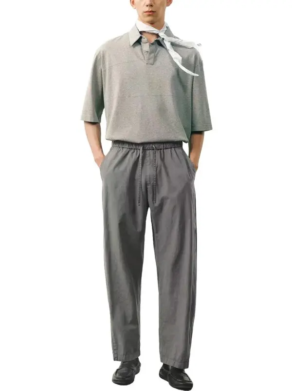CROQUIS Buttoned-hem Trousers - Grey