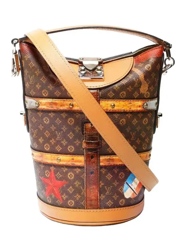 LOUIS VUITTON 2018 Trompe L'oeil Monogram Bucket Bag - Brown