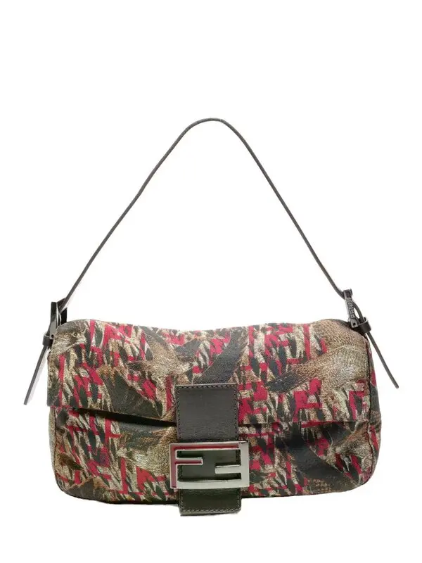Fendi 1990s Mamma Zucca Pattern Shoulder Bag - Neutrals