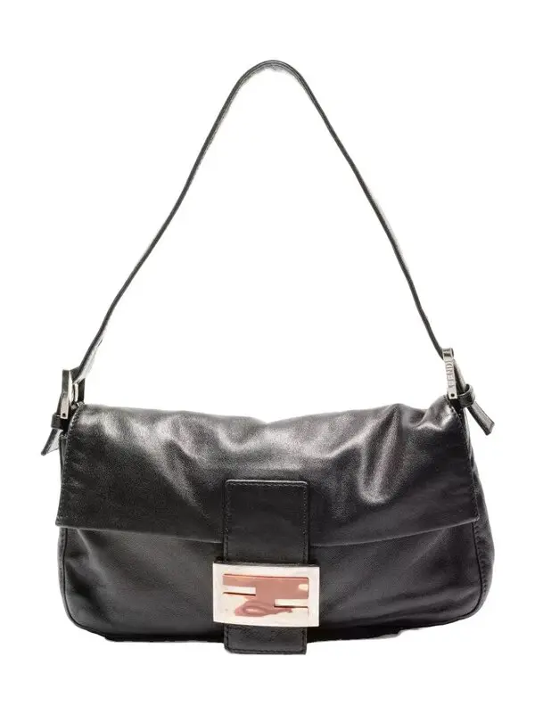 Fendi 2000s Lambskin Shoulder Bag - Black