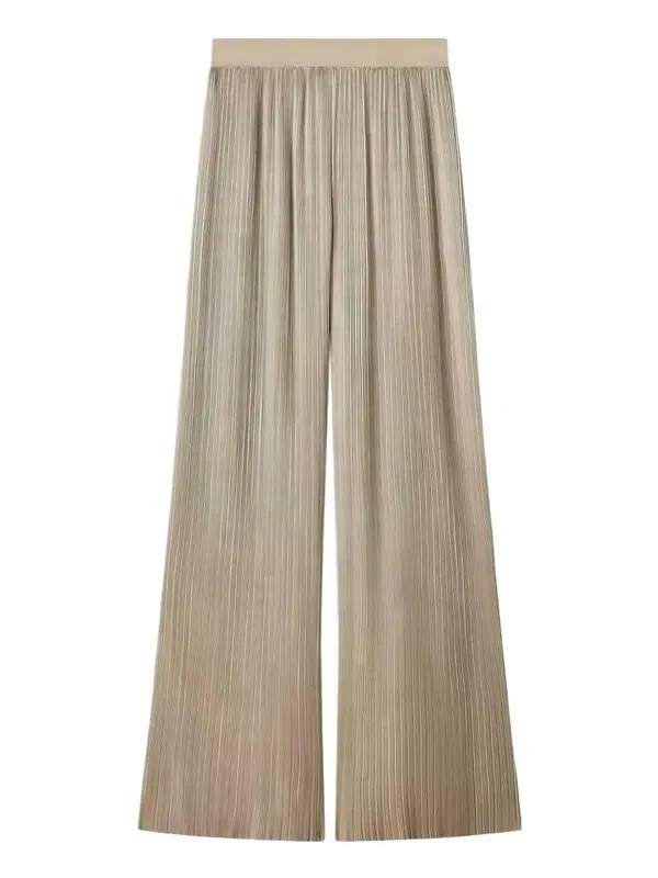 JOSEPH Amber Pleated Satin Trousers - Neutrals