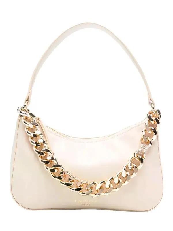 TWINSET Chain-detailed Shoulder Bag - Neutrals