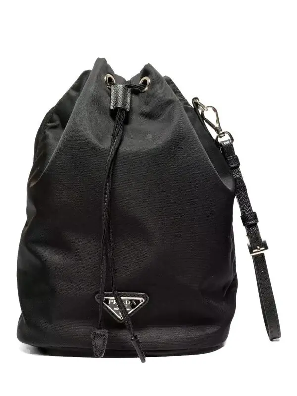 Prada Drawstring Bucket Bag - Black